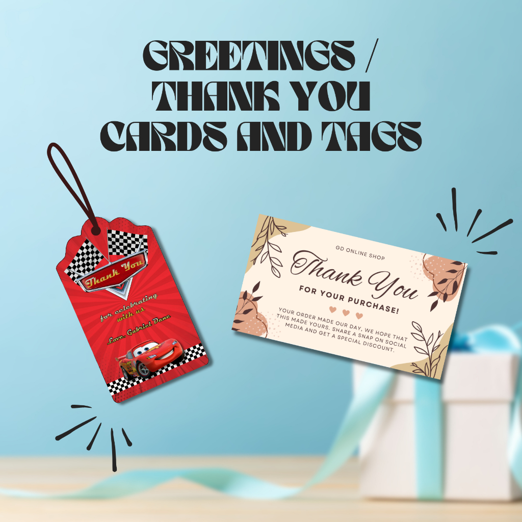 Personalized Greetings / Thank You Cards and Tags | Shopee Philippines