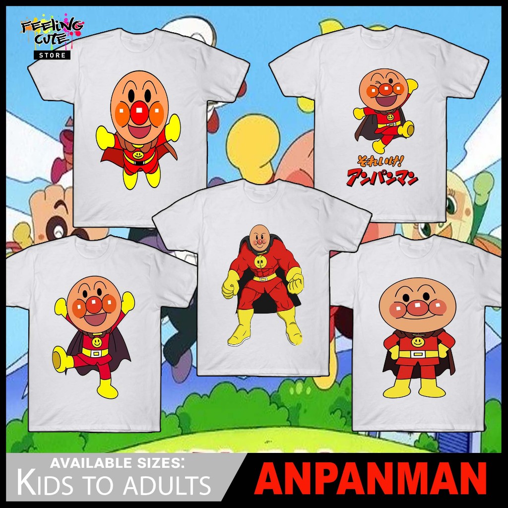 ANPANMAN tShirt Anime Cartoon for Kids to Adults unisex | Shopee ...