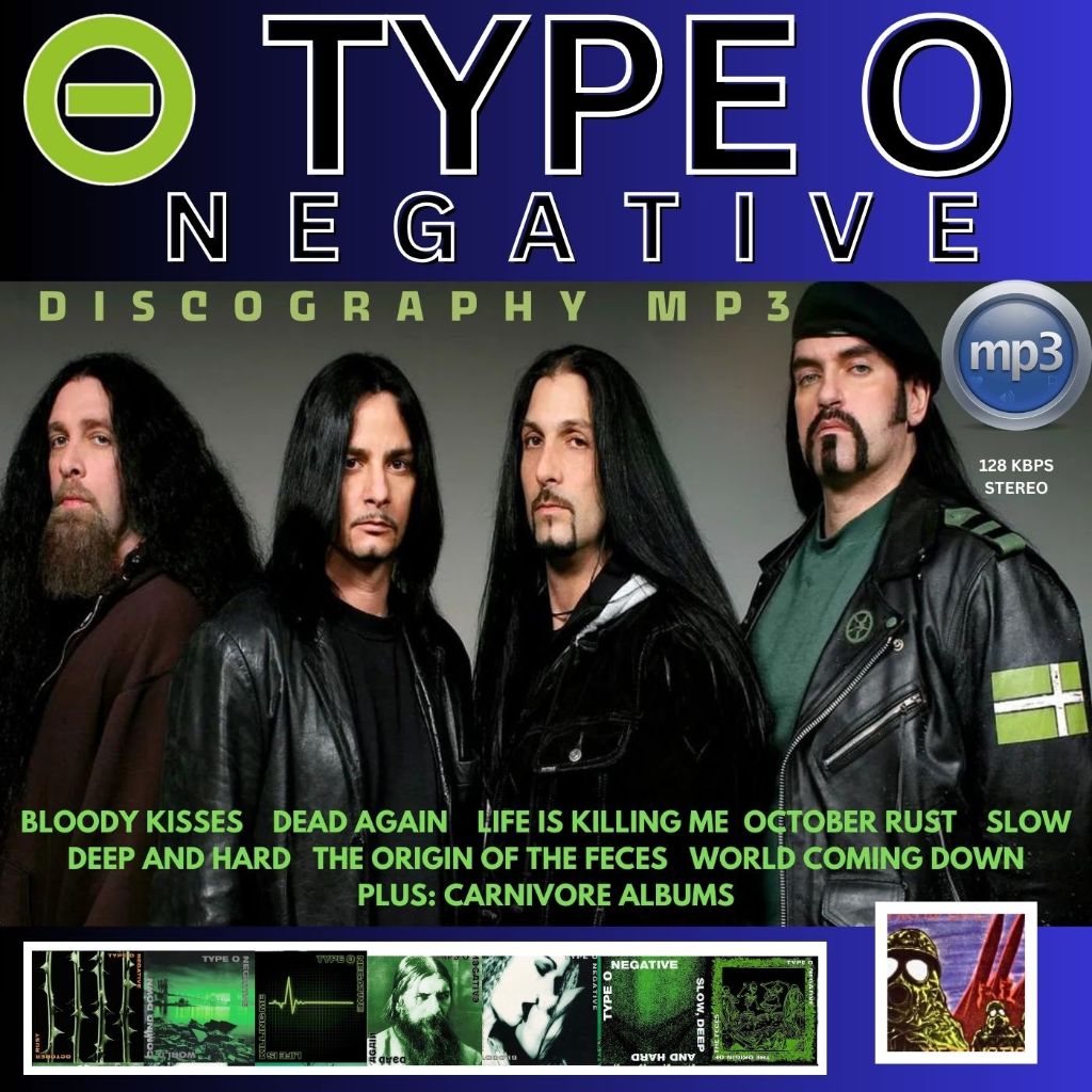 TYPE O NEGATIVE MP3 music CD for PCCDROM and compatibles (not playable ...