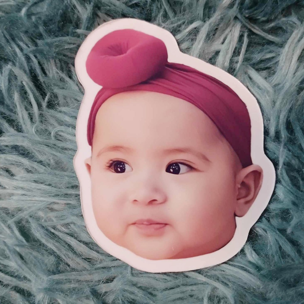 (P15/pc)Personalized Bubble Head/Face cut-out Ref Magnet Souvenirs ...