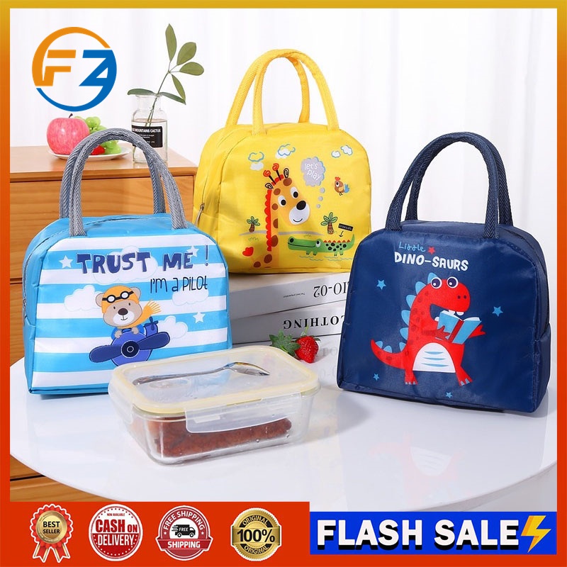 FZ Cartoon Aluminum Foil Insulated Lunch Bag Lunch Bag for Kids Velcro ...
