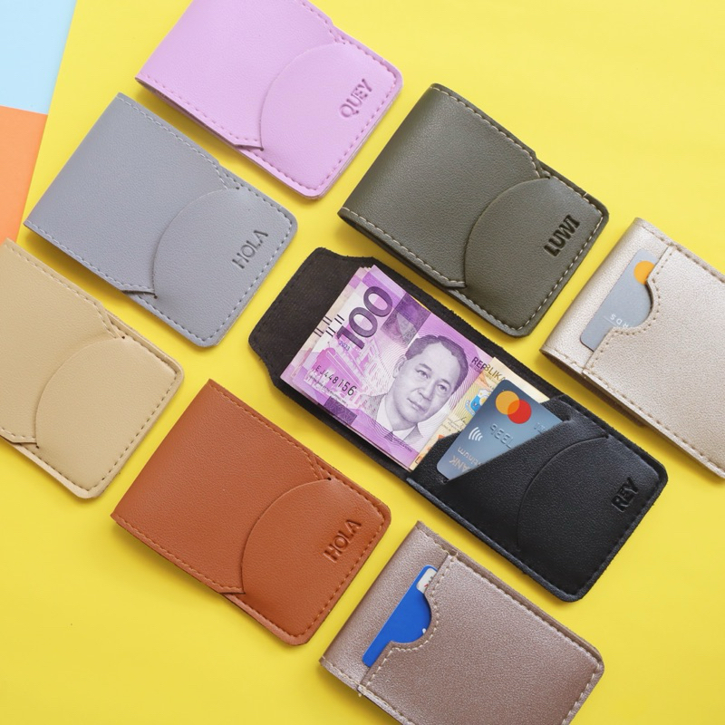 Personalized Leather Cash Bifold Wallet with FREE engraving | Shopee ...