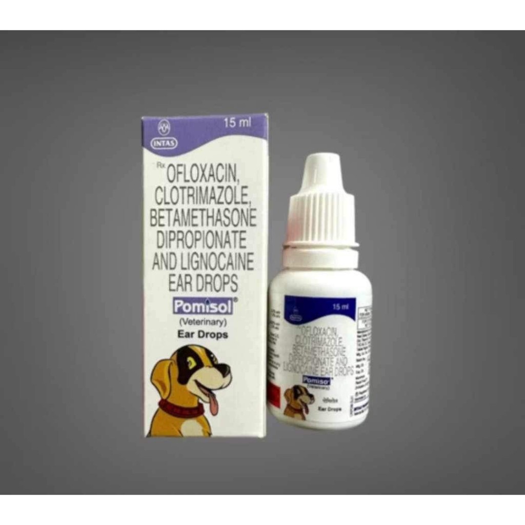 POMISOL Cat and Dog ear drops for infection ear cleaning for dogs and ...