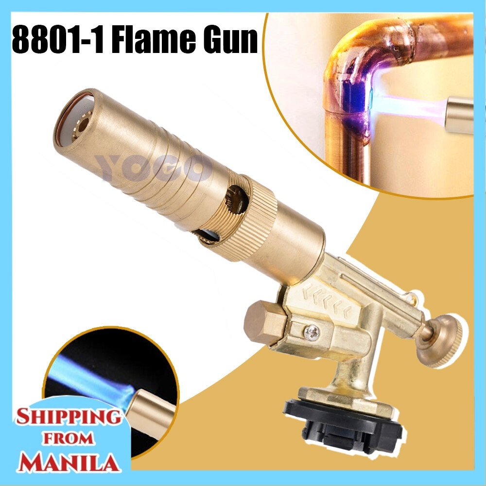 Welding Torch Gas Burner Flame High Temperature Brass Copper Gas Torch ...