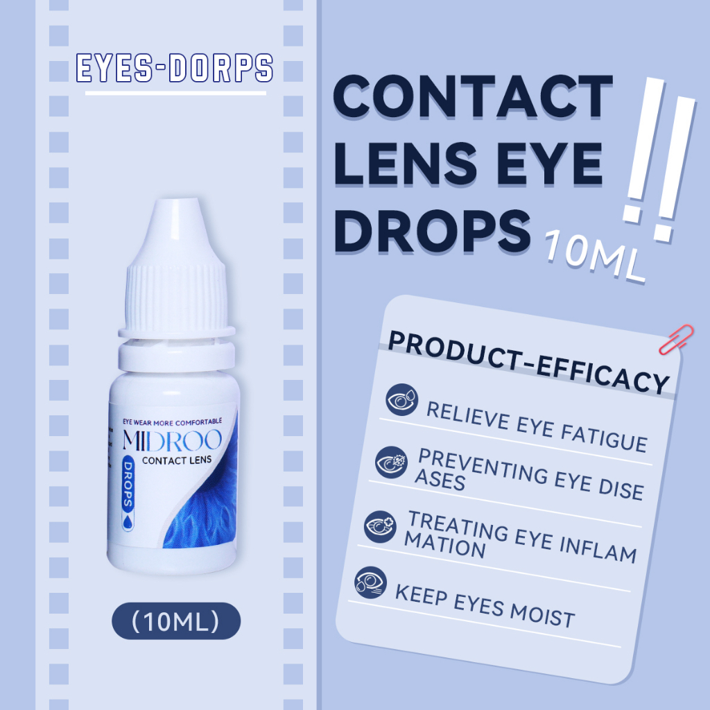 Midroo 1Pair OMG Contact lens Complete Set With Solution Graded 0.00 ...