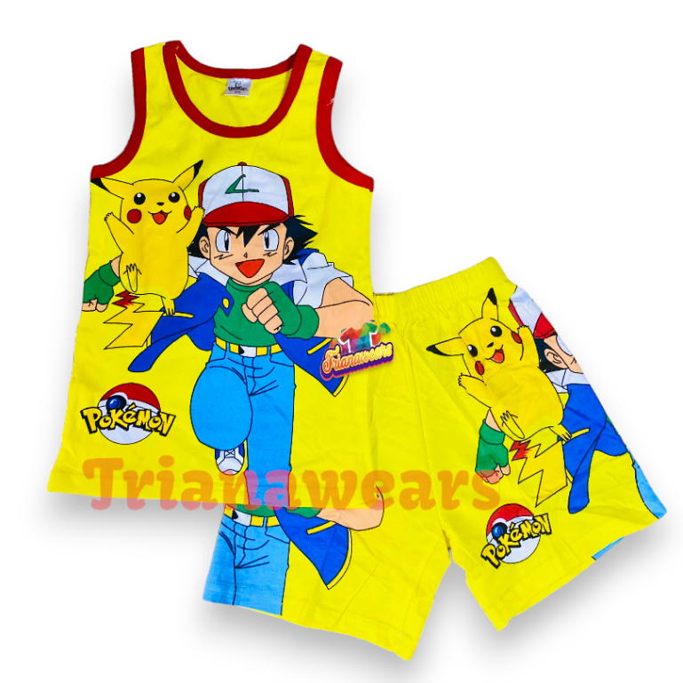Pokemon Ash Terno Sando Short for Kids Character Set For Boy triana ...