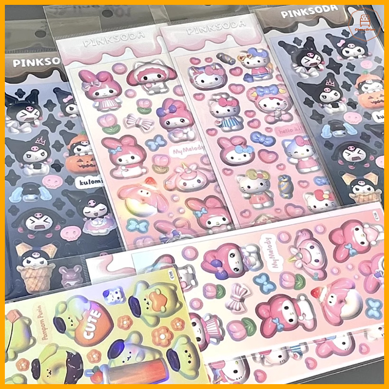 CHO⭐Sanrio 3D Modeling Sticker Girl Cartoon Hand Ledger Photo Album ...