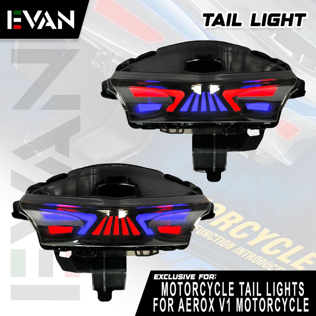 EVAN.PH Aerox 155 V1/ Tail Light Assy Flowing Led/Signal Light/Brake ...