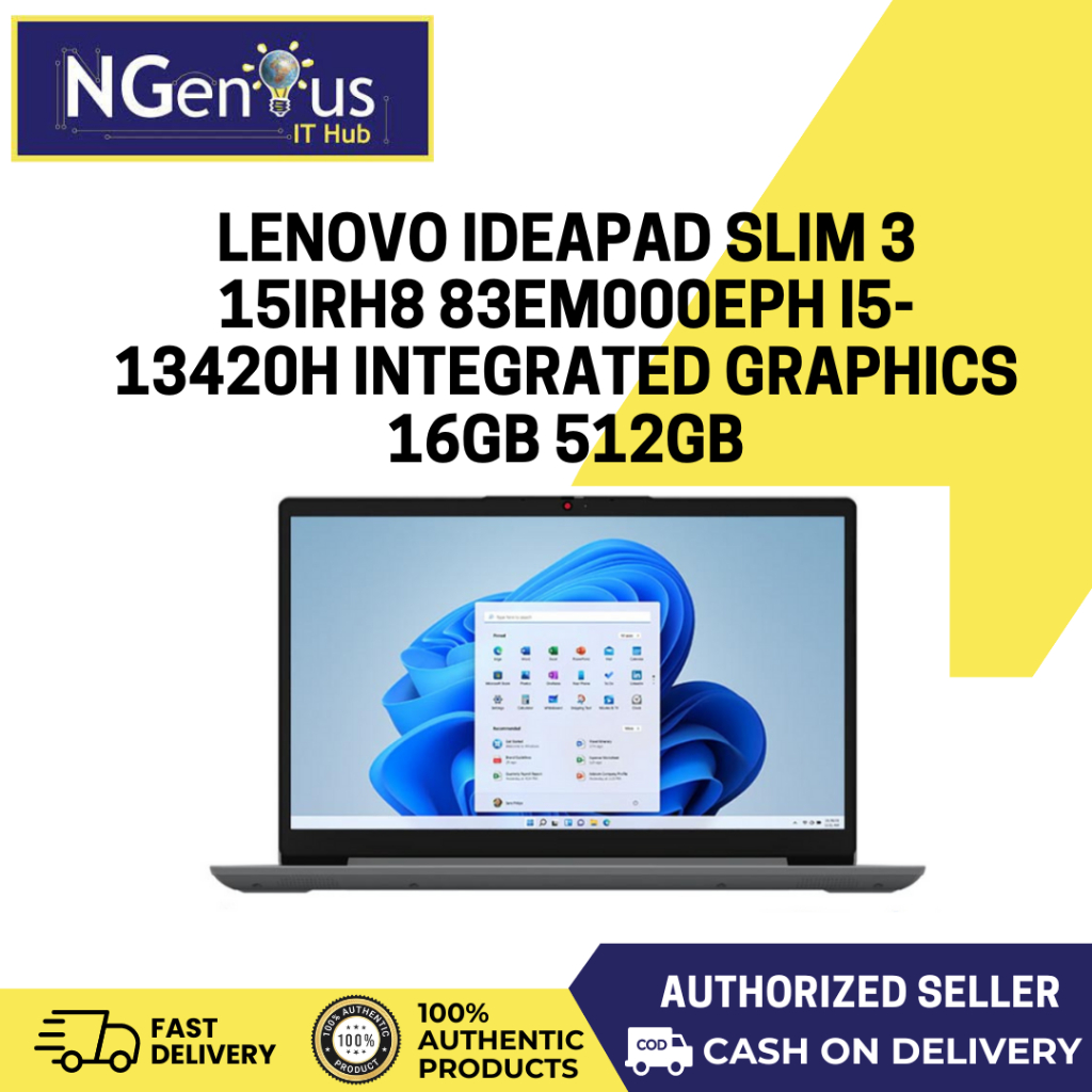 Lenovo IdeaPad Slim 3 15IRH8 83EM000EPH i5-13420H Integrated Graphics ...