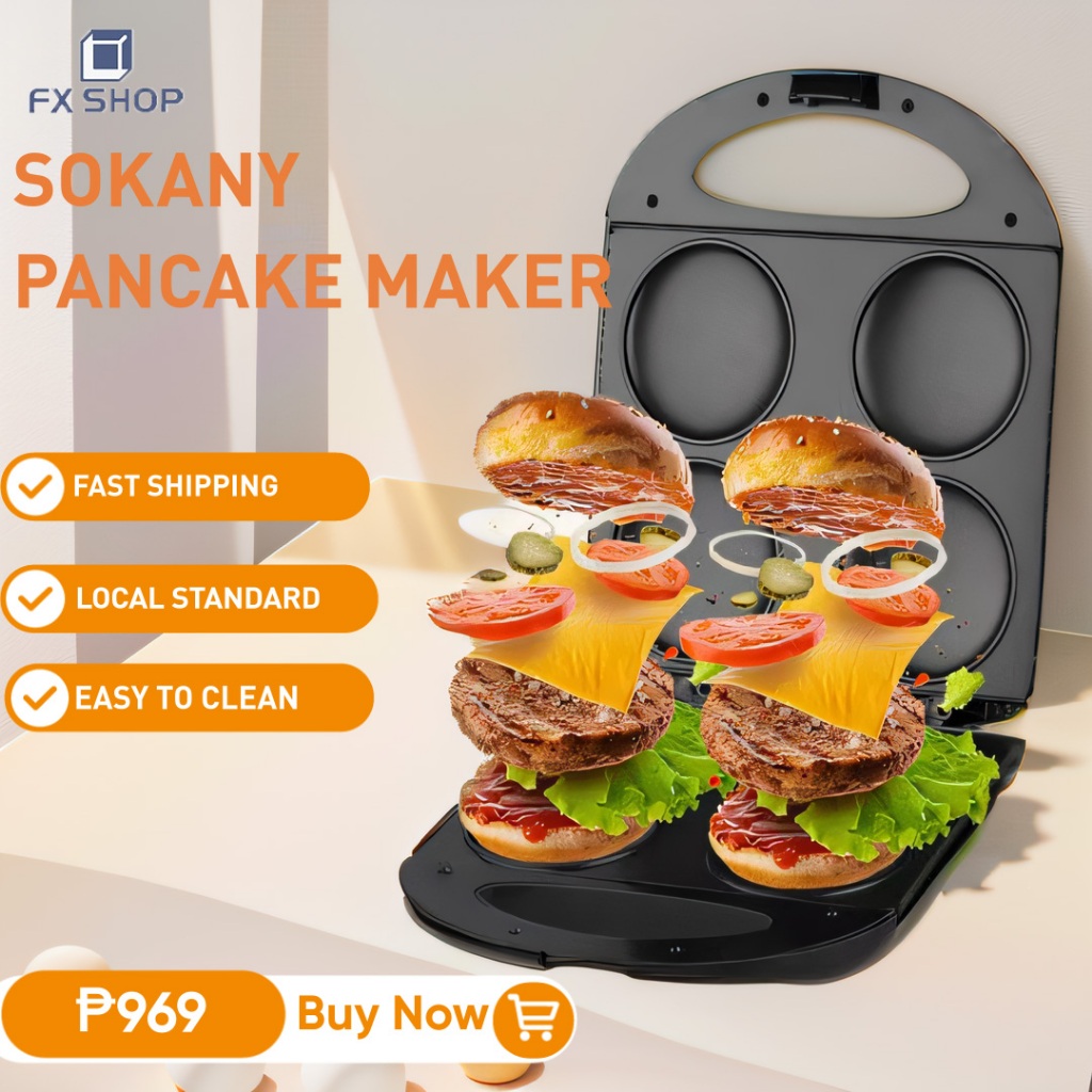 Sokany 4 Holes Pancake Maker Burger Making Machine Pancake Machine ...