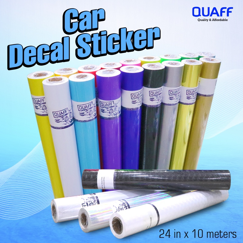 (24 Inches*10 Meters 1 ROLL) QUAFF Car Sticker Adhesive Vinyl Sticker ...
