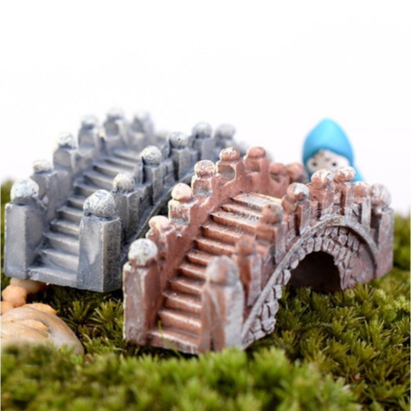 1pc Miniature Bridge Landscape Model Diorama Castle Dollhouse Aquarium ...