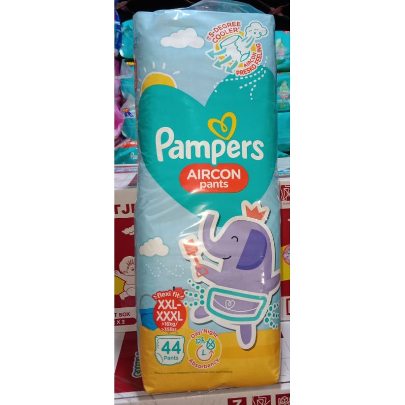 PAMPERS AIRCON PANTS XXL-XXXL (44 PCS) | Shopee Philippines