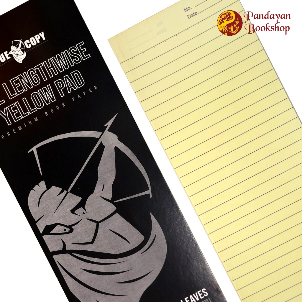 True Copy 1/2 LENGTHWISE YELLOW PAD PREMIUM BOOK PAPER 80 Leaves ...