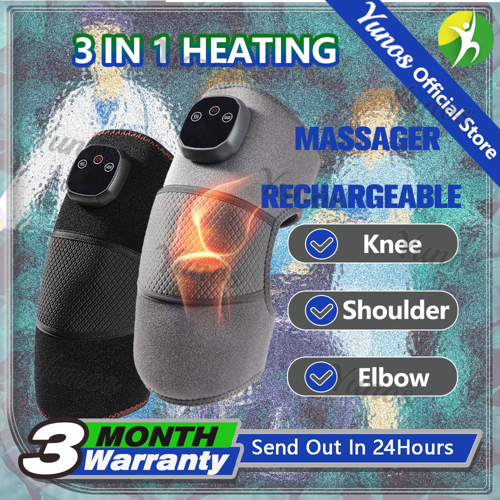 Yunos 3 IN 1 Electric Knee Massager Support For Knee Pain Massage Heating Knee Pads For ...