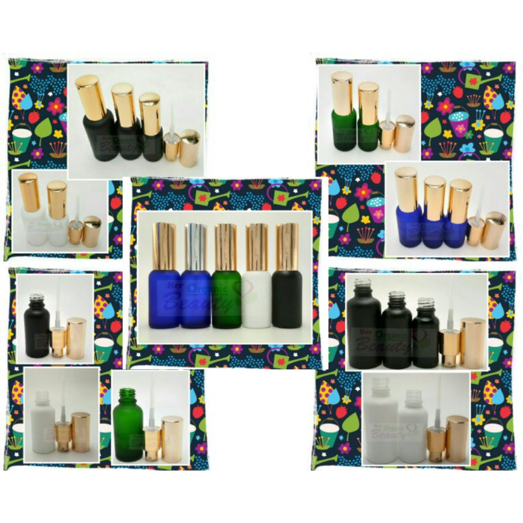 EFS EcofriendlyStuffs Spray Mist Frosted Glass Bottles with Gold Caps ...