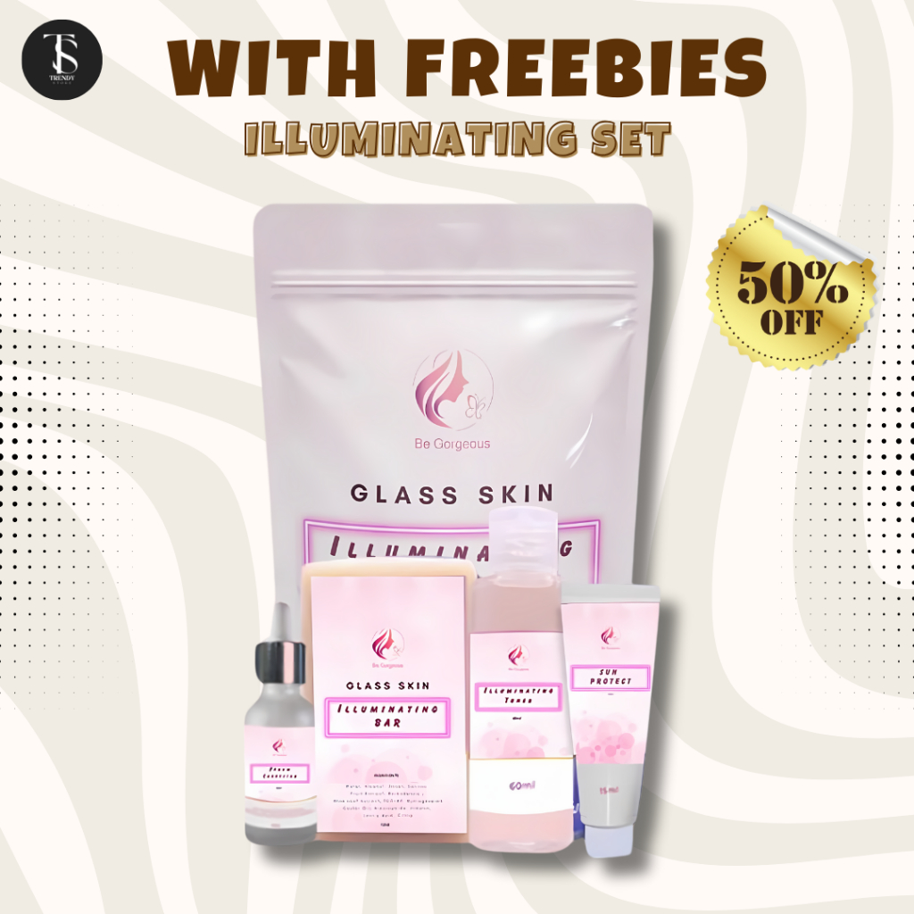 Be gorgeous Glass Skin Illuminating Set 4pc 100% Original Ultimate Solution to All Skin Problems ...