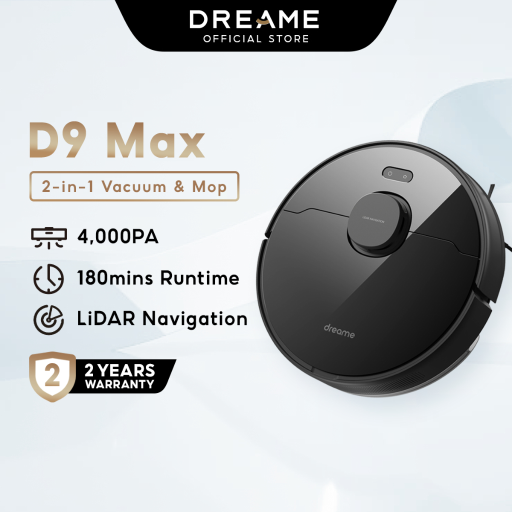 Dreame Bot D9 Max Robot Vacuum Cleanner 2-In-1 Vacuum & Mop Powerful ...