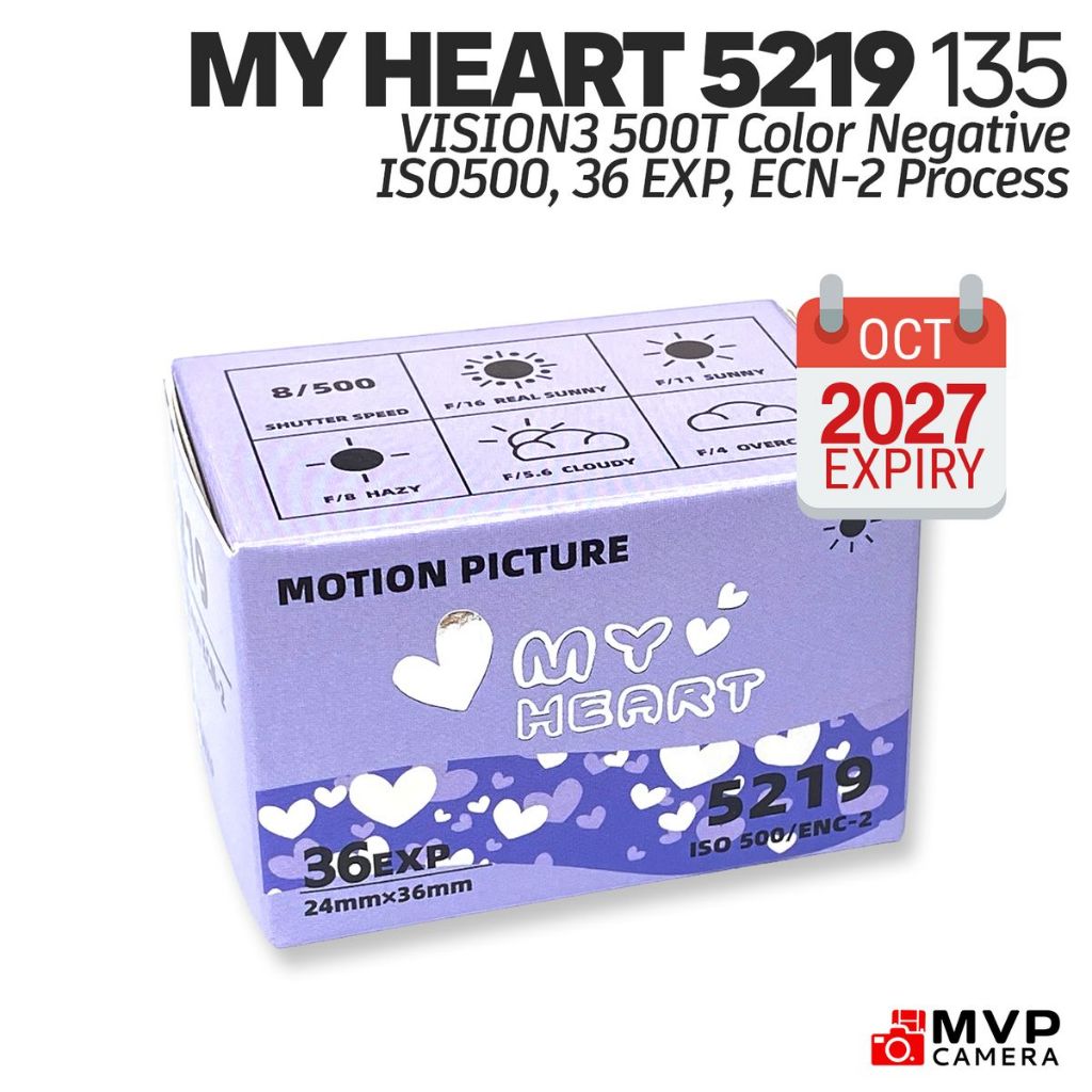 MY HEART 5219 Vision 3 500T Motion Picture Color Negative Film 135 35mm ...