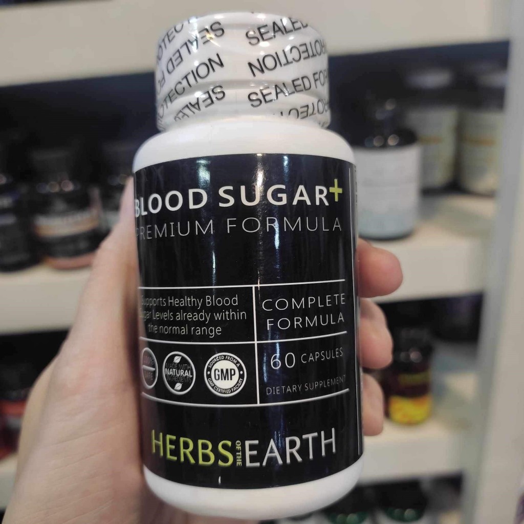Blood Sugar+ Premium Formula 60 Capsules Herbs of the Earth Exp. 09/ ...