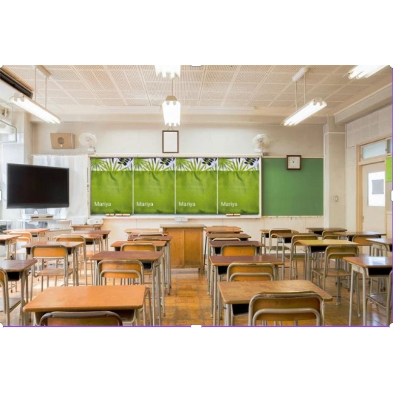 School Classroim Curtain,.,plain design,., blackboard and valancer ...