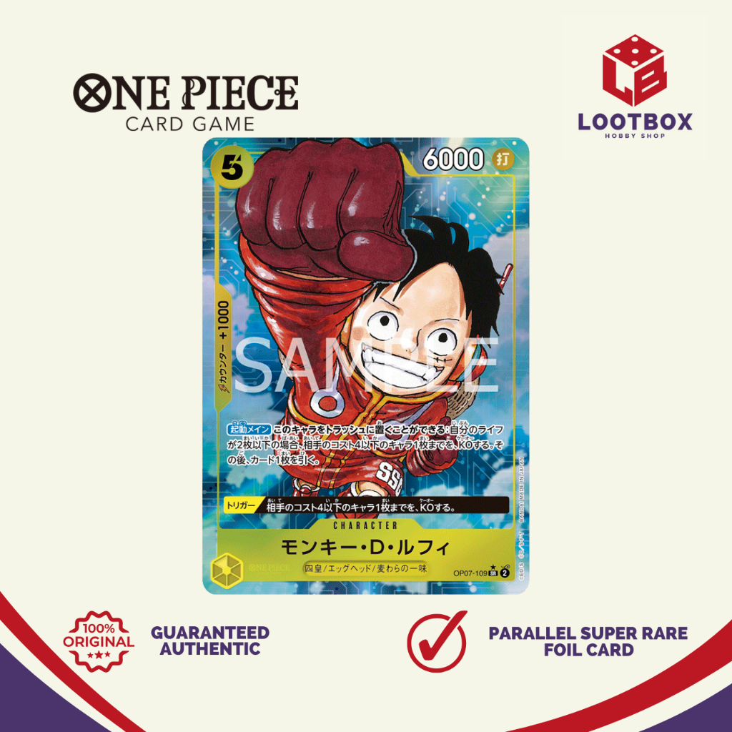 One Piece Card Game: OP07-109 Luffy (Parallel Super Rare) - OP07 500 ...