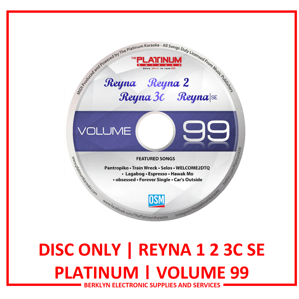 DISC ONLY - VOLUME 99 UPDATE FOR PLATINUM REYNA 1 2 3C SE | MP2195 | TITAN (JULY 2024) | Shopee ...