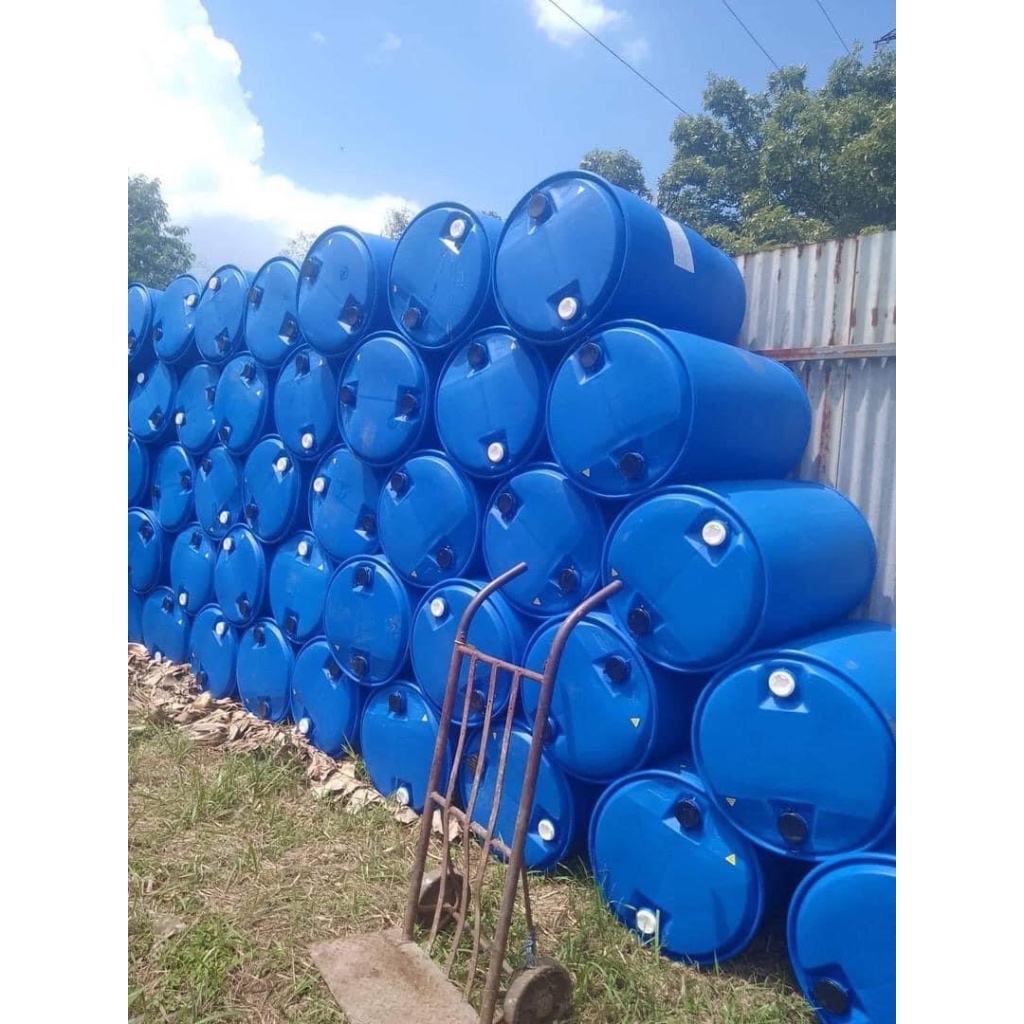 120 Liter Blue Plastic Container Drum, Open-Head with Lid and Ring Lock ...