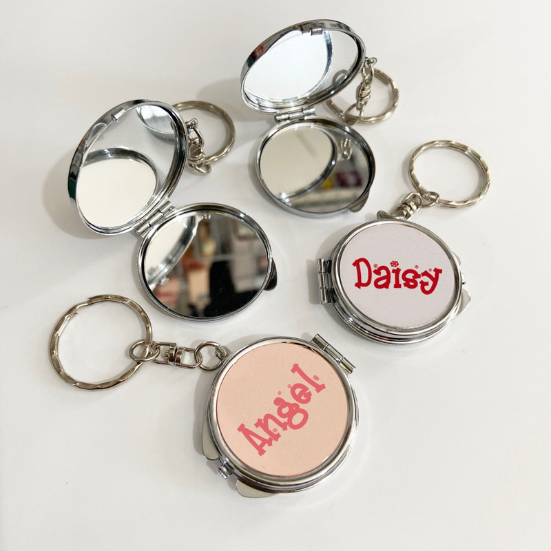 Personalized / Customized Cute Compact Mirror Keychain | Shopee Philippines