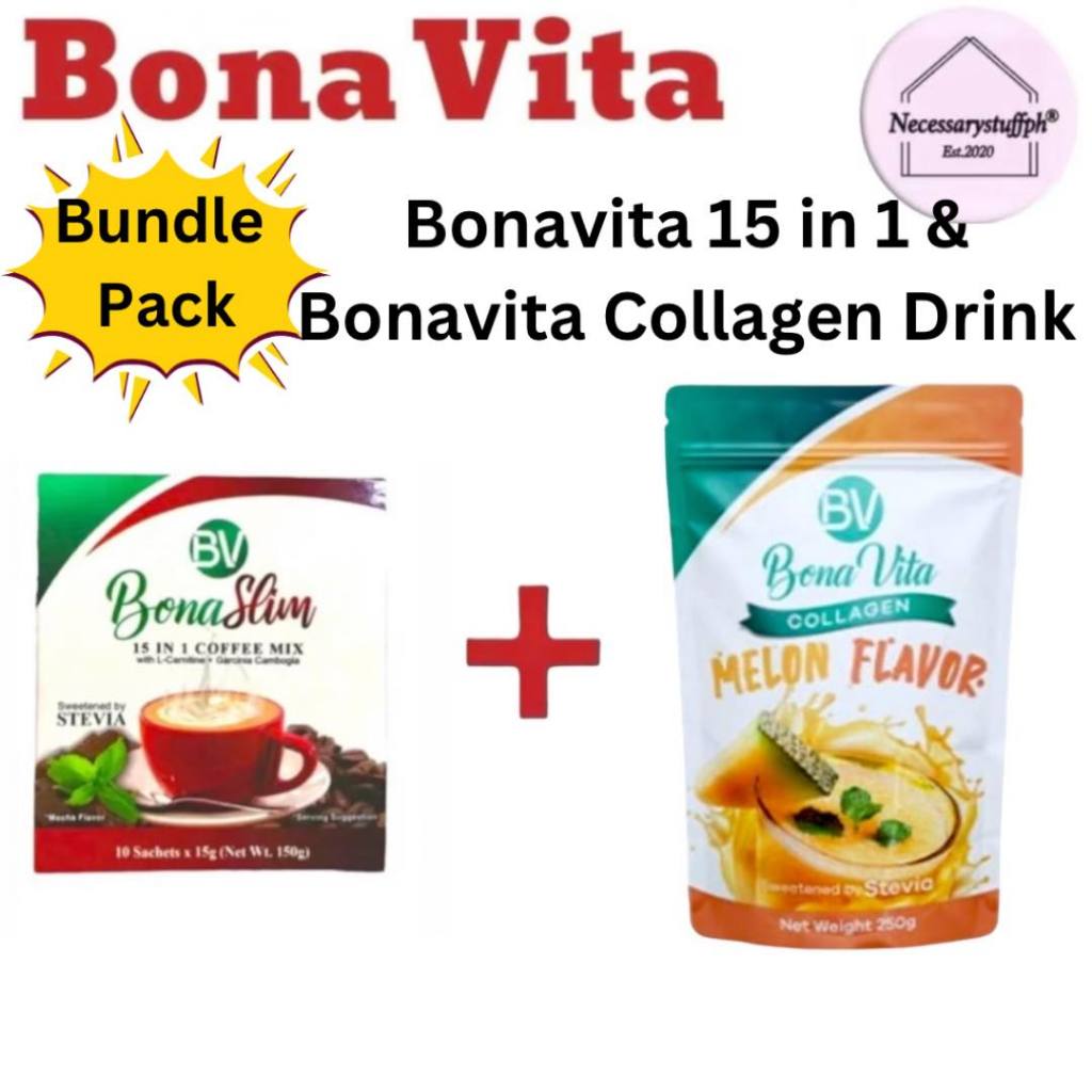 Bonavita BUNDLE PACK ( 1 Box Bonaslim & 1 Pouch Bonavita Collagen Drink ...