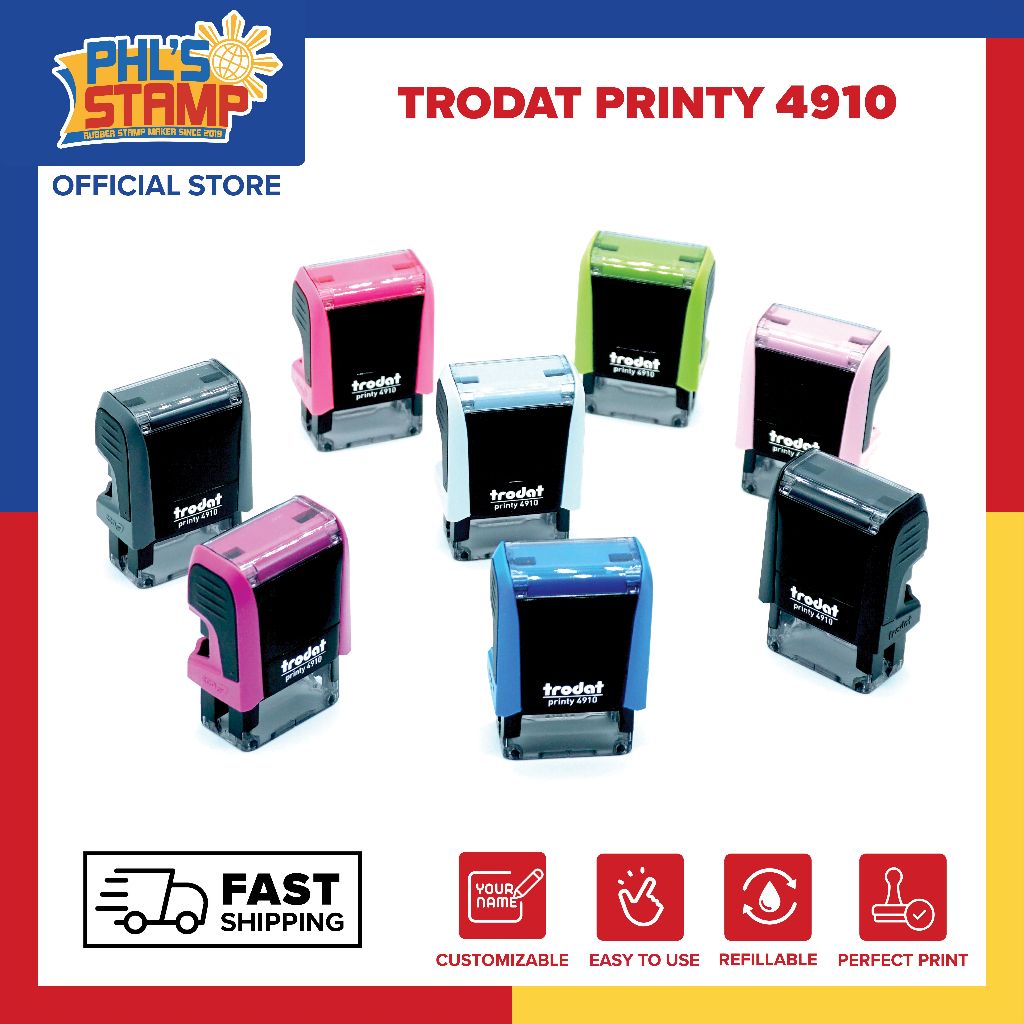 TRODAT 4910 FREE NAME AND LAYOUT | Shopee Philippines