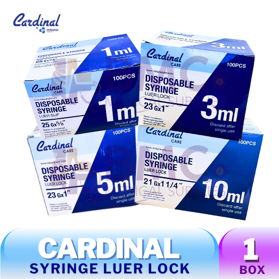 Cardinal Care Disposable Syringe Luer Lock (Sold per Box ) [100's/box ...