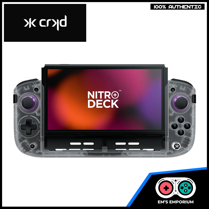 Nitro Deck+ Clear White Edition and Clear Black Edition CRKD Nitro Deck + for Nintendo Switch ...
