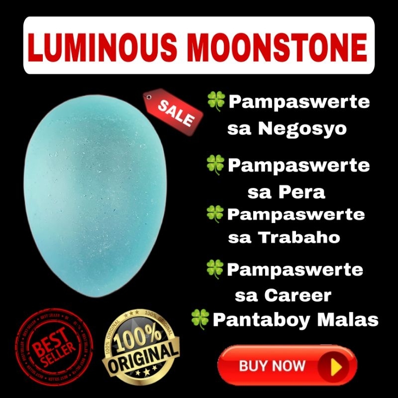 Moonstone Egg Charms (Luminous Stone) | Shopee Philippines