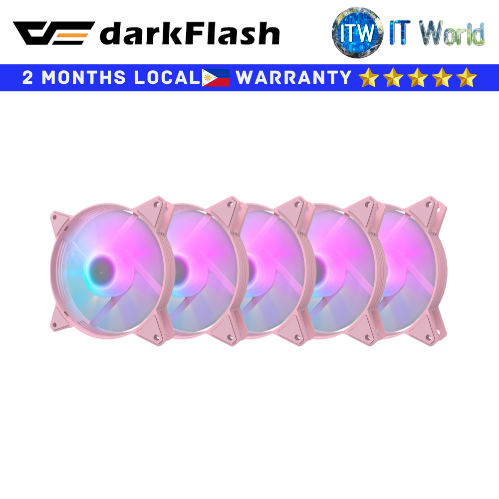 Itw | Darkflash PC Fan C6 5in1 Pink 120mm ARGB Lightning Hydraulic ...