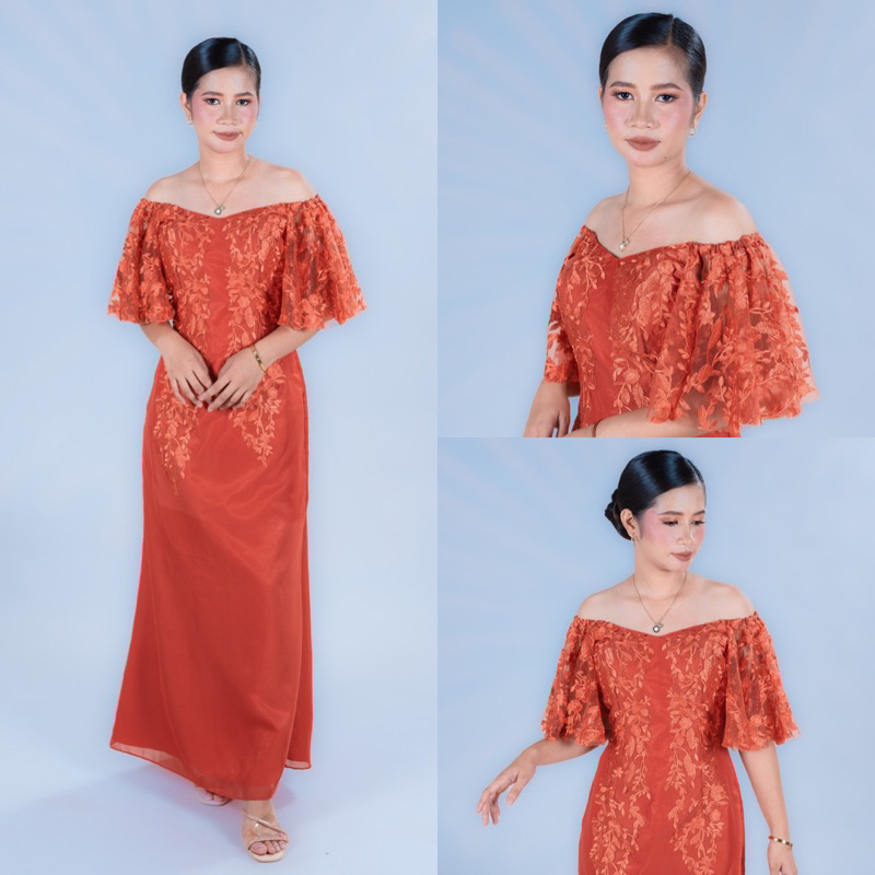 Ninang Gown / Mother Gown Palay Palay | Shopee Philippines