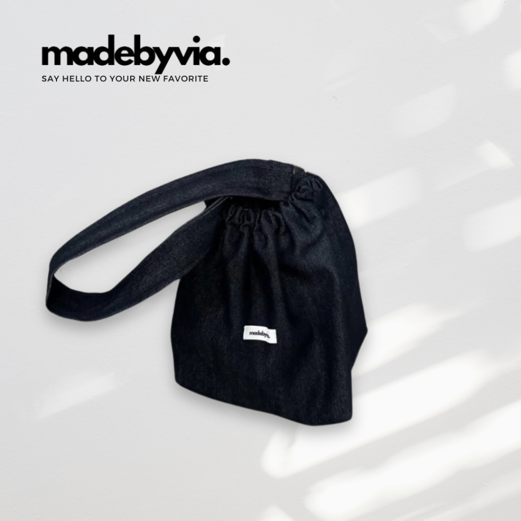 Denim Dumpling Bag | Madebyvia | Shopee Philippines