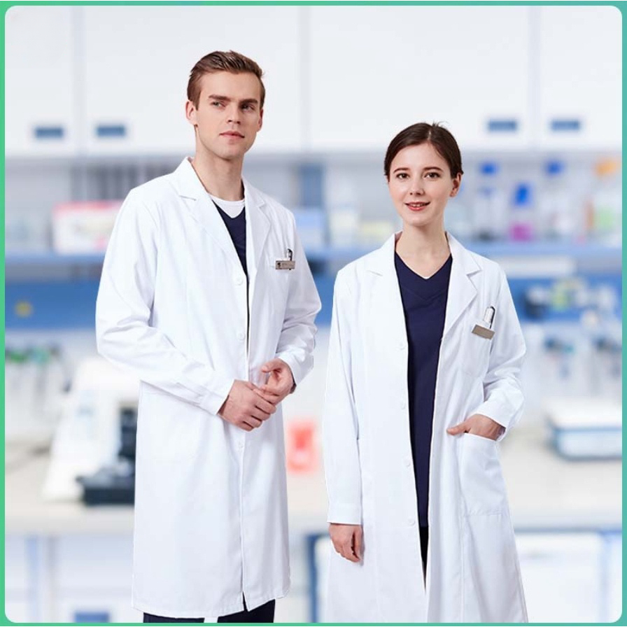 Lab Gown Lab Coat White Laboratory Clothing For Students Male Lab Coat ...