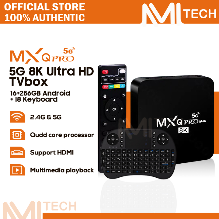 MXQ Pro Max 8K Android UHD TV Box 16g+256 2.4Ghz/5G Dual-band WiFi + I8 ...