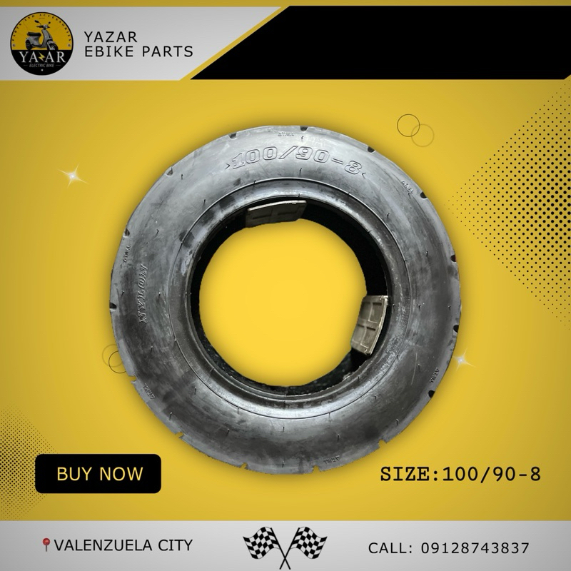 EBIKE TUBELESS TIRE SIZE 100/90-8 WITH FREE PITO | Shopee Philippines