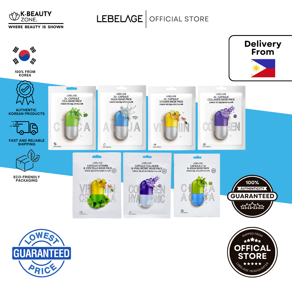 Skin Care Korea Face Mask DR. Capsule Mask Sheets (LEBELAGE) | Shopee ...
