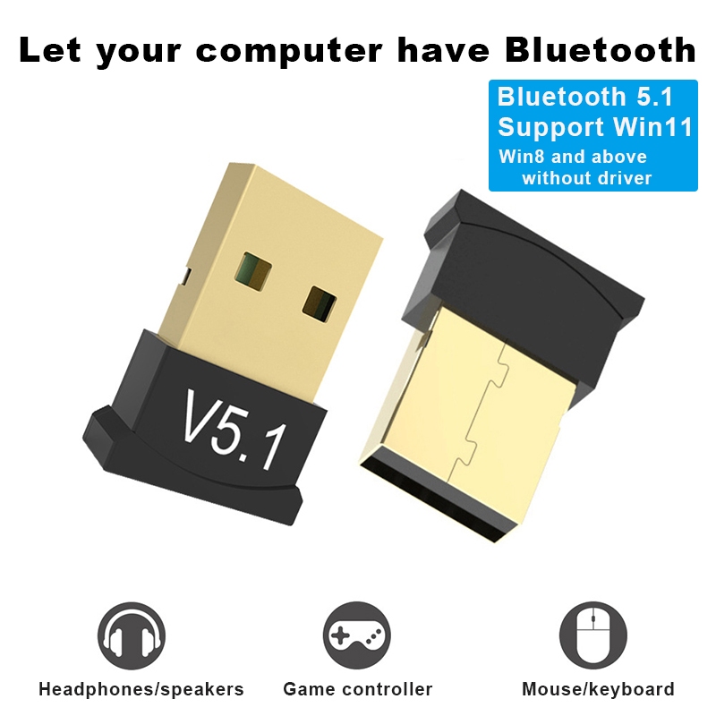 V5.1 Bluetooth Adapter Smart Wireless USB Audio Music Stereo Adapter ...