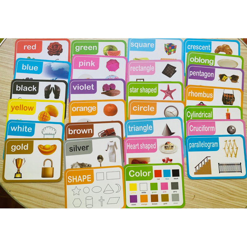 Shapes and Colors Flashcards | Shopee Philippines