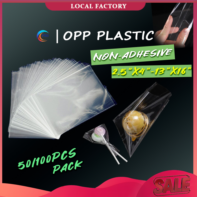 OPP Plastic Bags 100/50 PCS - Diverse Sizes Non-Adhesive Packaging (2 1 ...