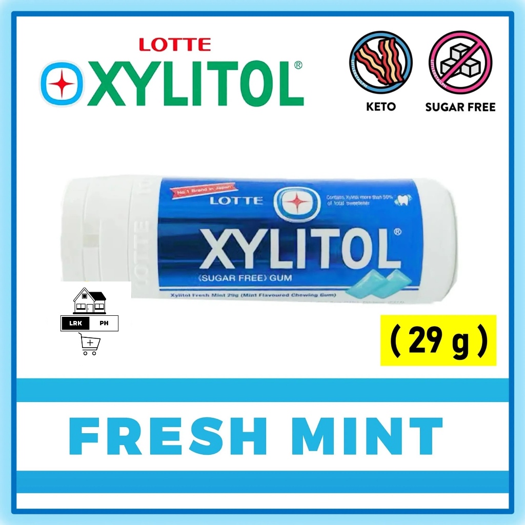 Lotte Xylitol Tube Chewing Gum (Fresh Mint Flavor) Keto Sugar Free - 29 g | Shopee Philippines