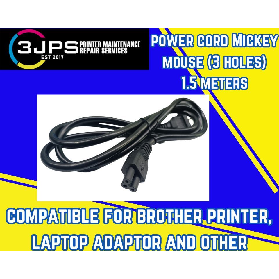 Original Power Cord for Brother Printer Mickey Mouse (3 holes ...