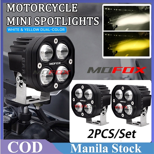 MOFOX D2 Laser Gun Dual Color Motorcycle Mini Driving Light Hi/Low ...