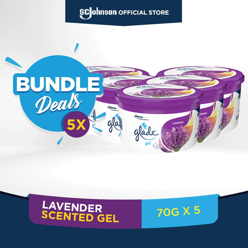 Glade Mini Gel Lavender 70g [ BUNDLE OF 5] | Shopee Philippines