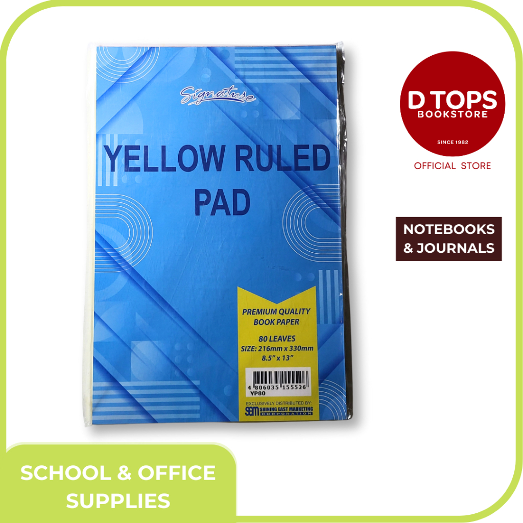 SIGNATURE YELLOW RULED PAD | Shopee Philippines