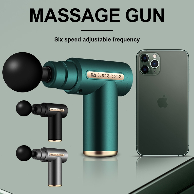 Massager Gun Vibrating Quiet Electric Fascial Gun with 4 Heads for ...